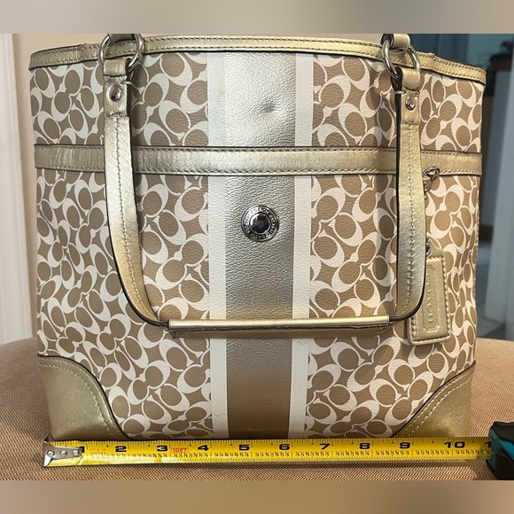 Coach | Bags | Coach Gold Signature C Tote | Poshmark
